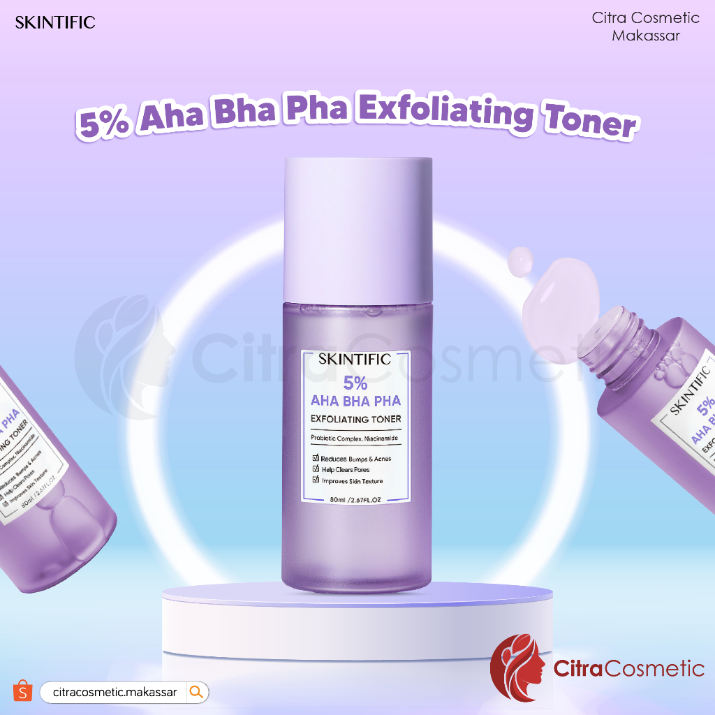 Jual Skintific 5% AHA BHA PHA Exfoliating Toner 80 Ml | Shopee Indonesia