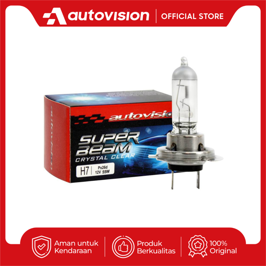 Jual Autovision Superbeam H7 Crystal Clear (Halogen H7) | Shopee Indonesia