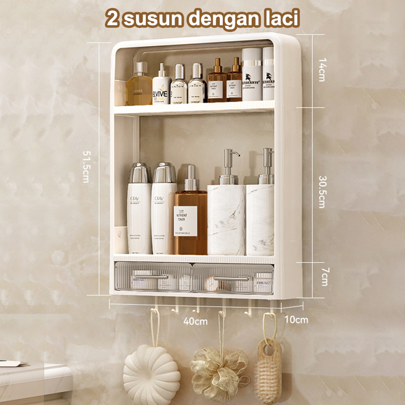 Jual Rak Kamar Mandi Serbaguna Lemari Dinding Aesthetic Rak Gantung ...