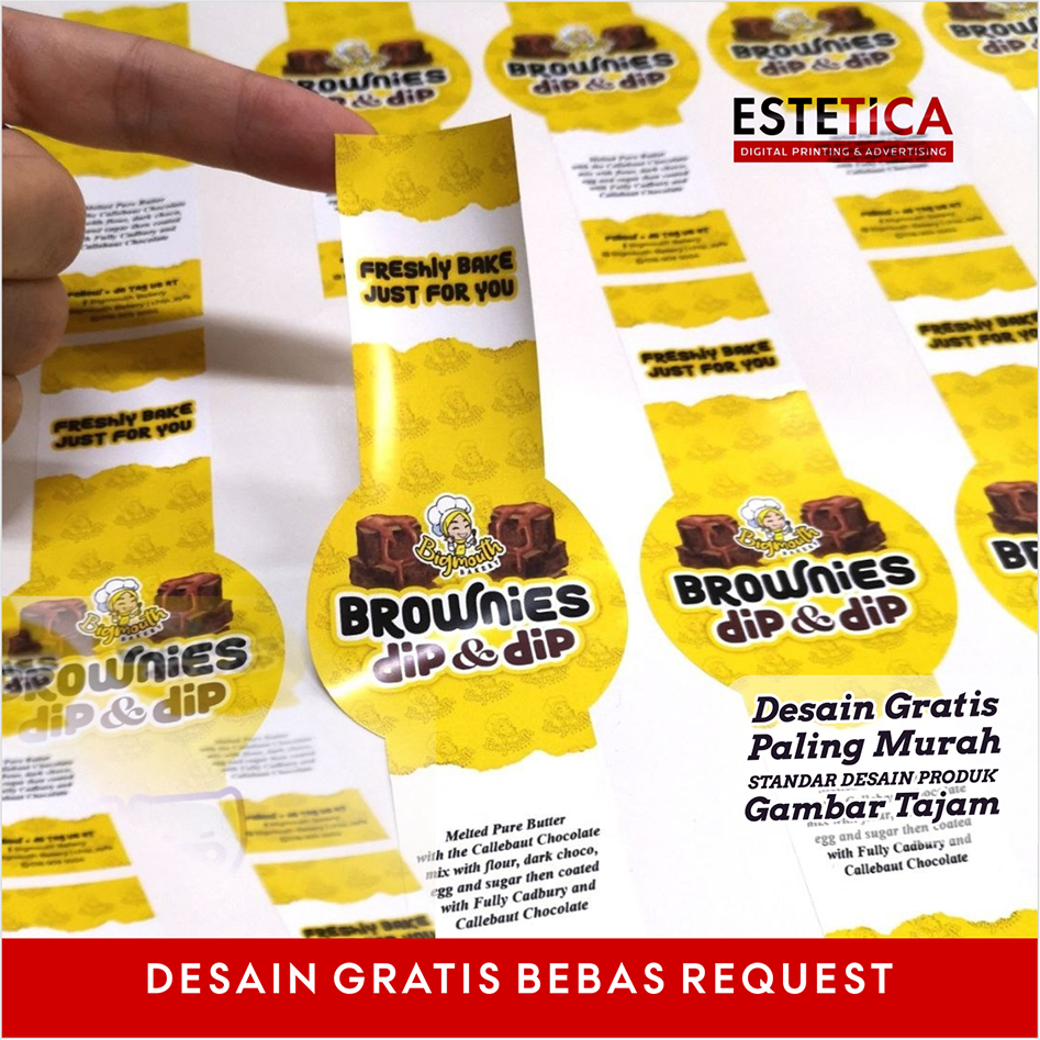 Jual Cetak Print Sticker Stiker Label toples Kue Kering Kue Lebaran ...