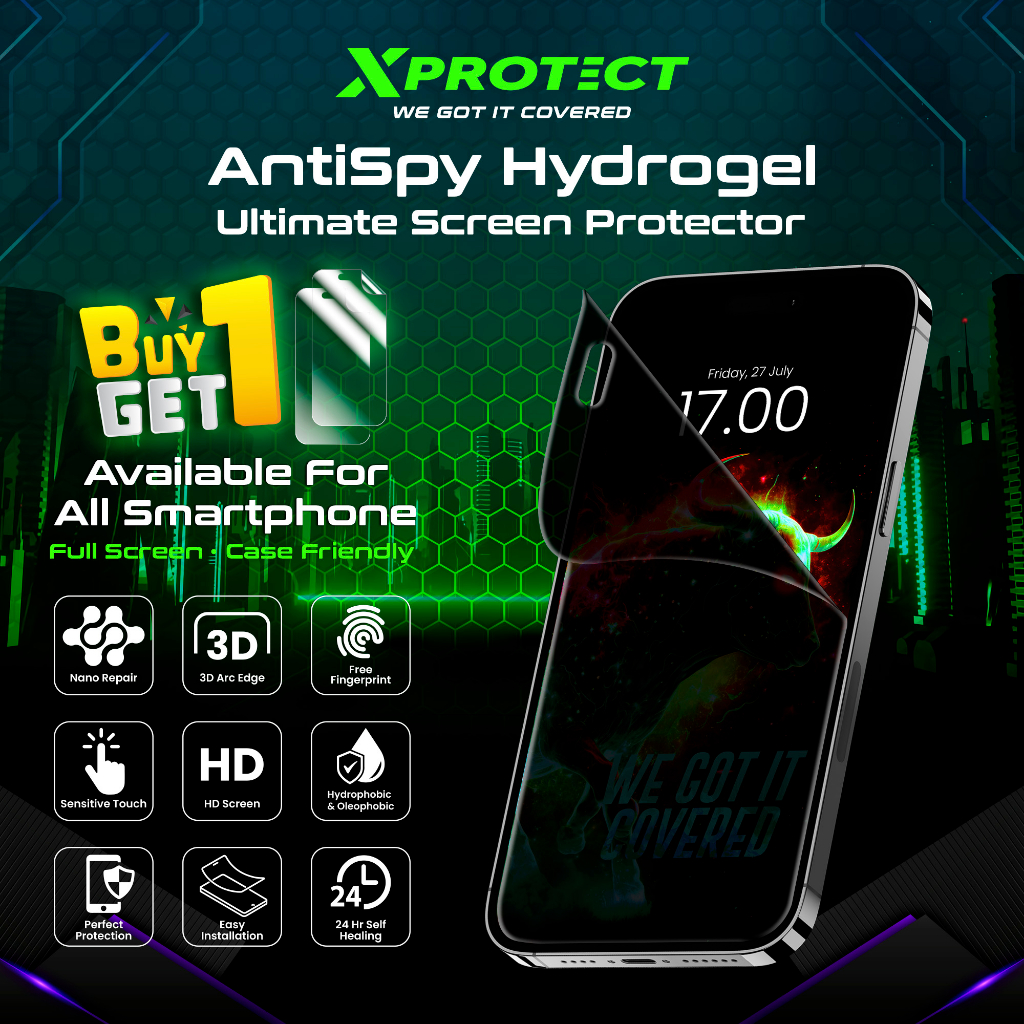 Jual XPROTECT Anti Spy Hydrogel Ultimate Screen Protector Semua Tipe ...