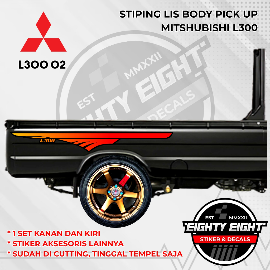 Jual Stiker Striping Mobil Mitshubishi L300 Pick Up Design 02 | Shopee ...