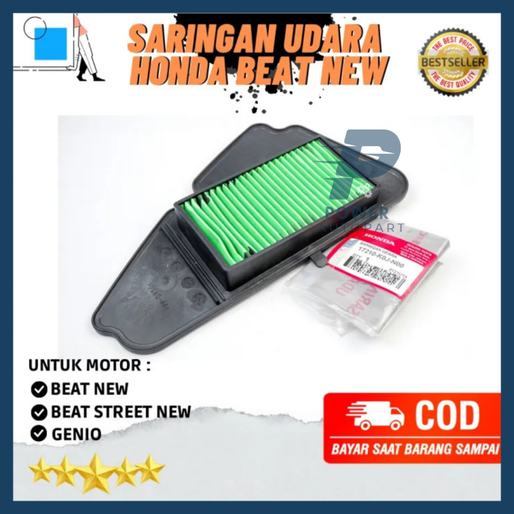 Jual Filter Udara / Saringan Honda Beat New, Beat Deluxe, Genio, Scoopy ...