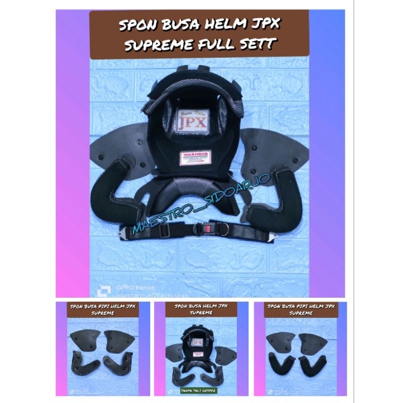 Jual Spon Busa Helm Jpx Supreme Half Face Full Sett | Shopee Indonesia