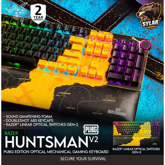 Jual Razer Huntsman V2 PUBG Edition Optical Mechanical Gaming Keyboard ...