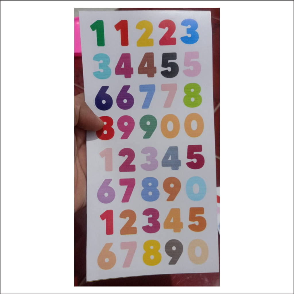 Jual Stiker Sticker Deco Reward Angka Huruf Love bintang Lembaran Kiss ...