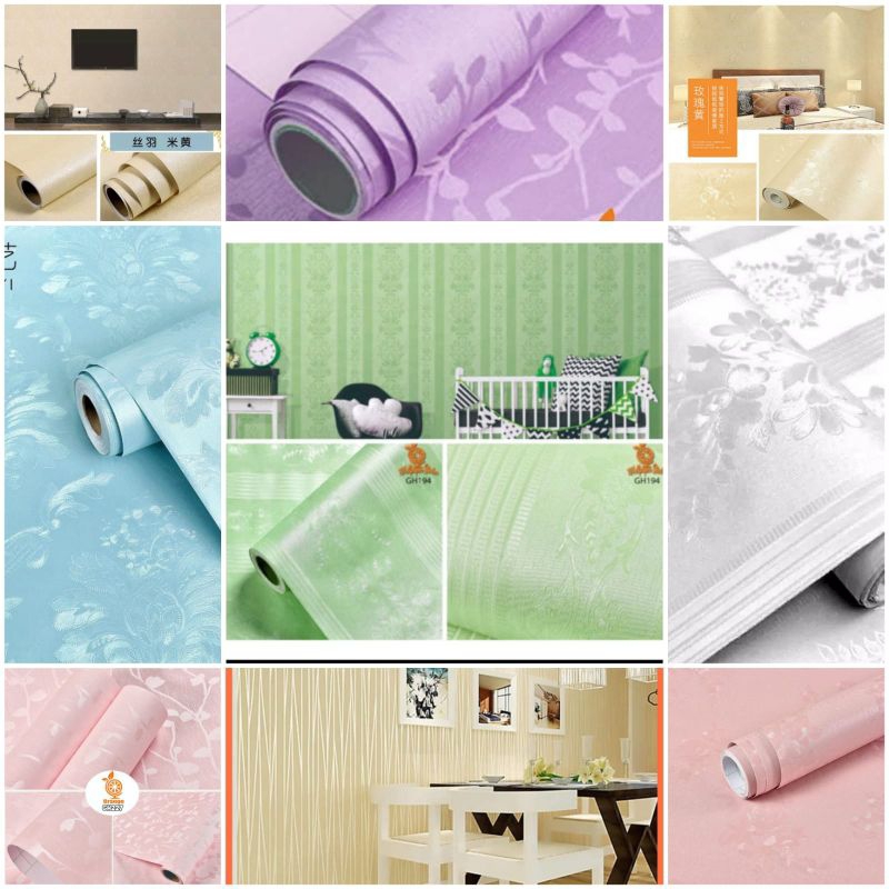 Jual Wallpaper Polos Wallpaper Dinding Polos Stiker Dinding Polos ...