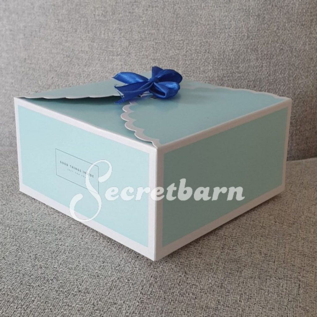 Jual Gift Box ukuran 14x14 PENDEK Kotak Kue Pastel Box Cake Roti Kering ...