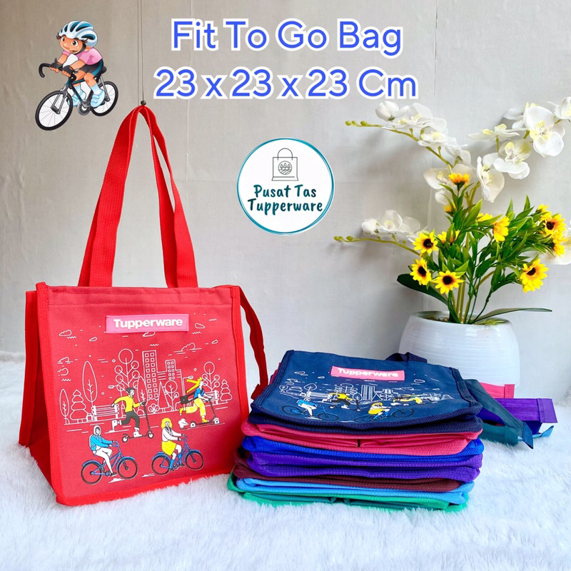 Jual Tas Bekal Fit To Go/Tas Bekal Persegi/Tas Bekal Tupperware (Zipper ...