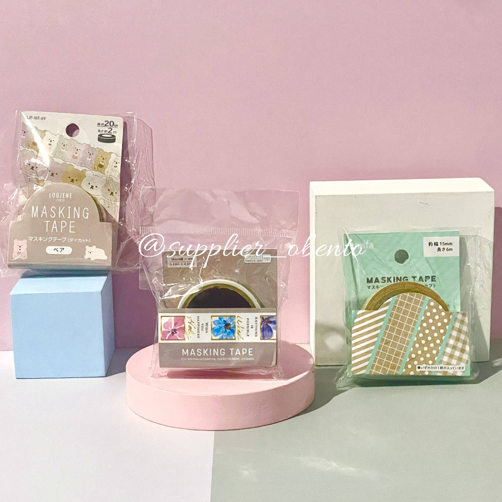 Jual [Seria] Flower Masking Sticker Washi Tape Masking Tape Aesthetic ...