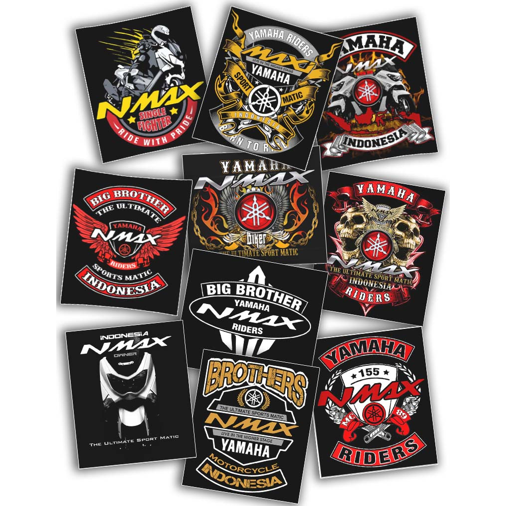 Jual sticker yamaha nmax stiker biker nmax stiker helm sticker motor ...