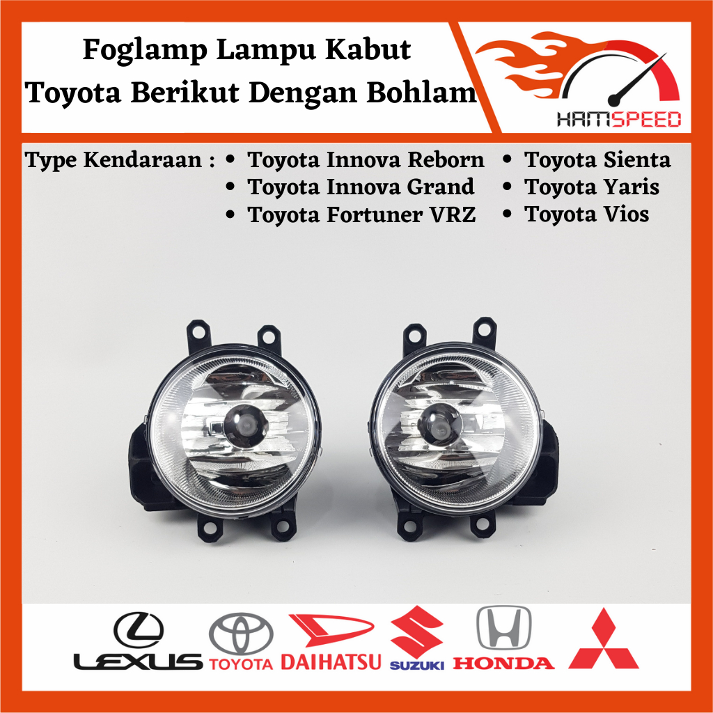 Jual Lampu Foglamp Innova Reborn/Foglamp Fortuner VRZ/ Foglamp Sienta ...