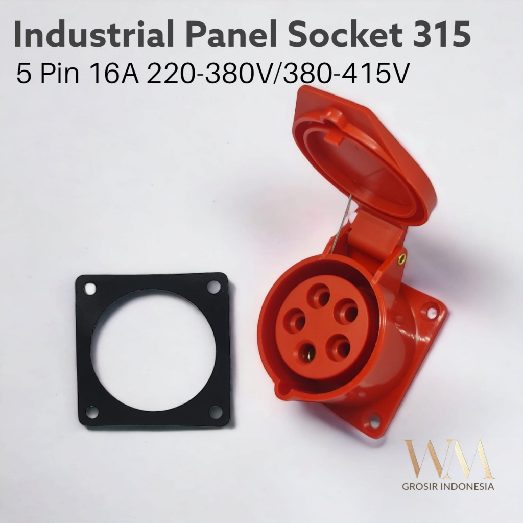 Jual Industrian Panel Socket 315 Panel Mounting Waterproof | Shopee ...