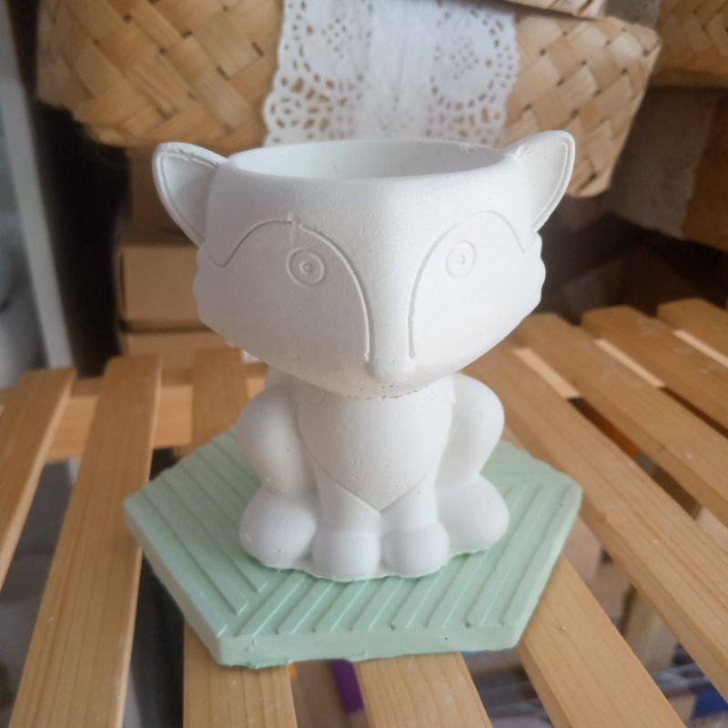 Jual Patung Pot mini sukulen Warna Putih Polos Pot Hias Home Decor ...