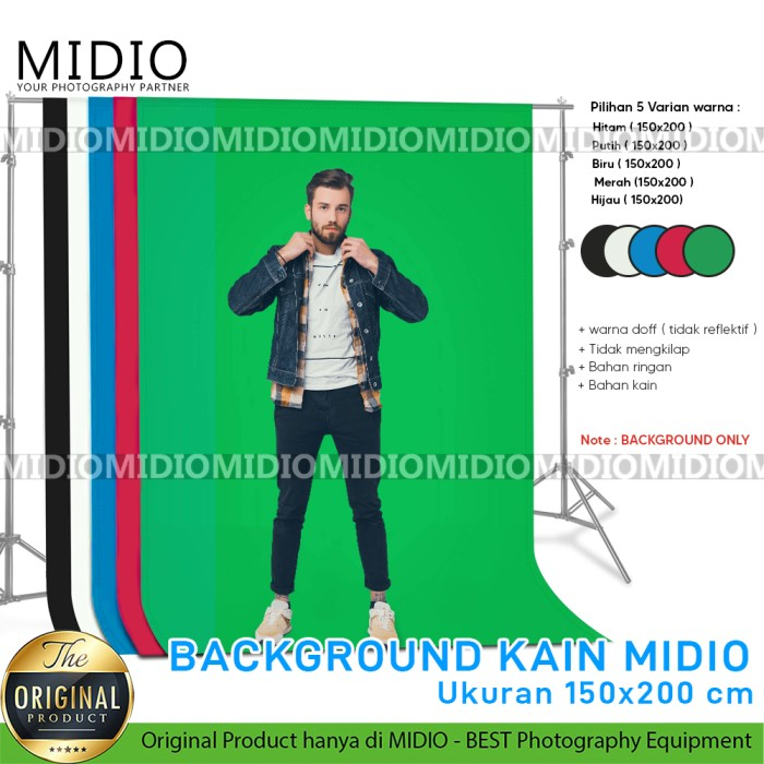 Jual Midio Background Kain Photo Studio Backdrop ukuran 150 cm x 200 cm ...