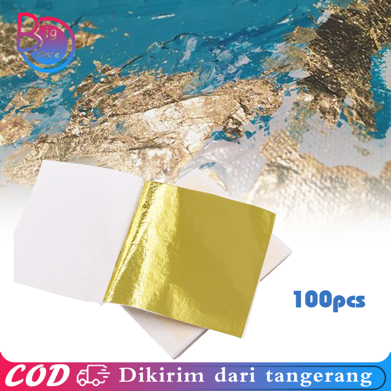 Jual 100pcs Kertas Foil Gold 9x9cm Kertas Foil Emas Diy Gold Foil Paper ...