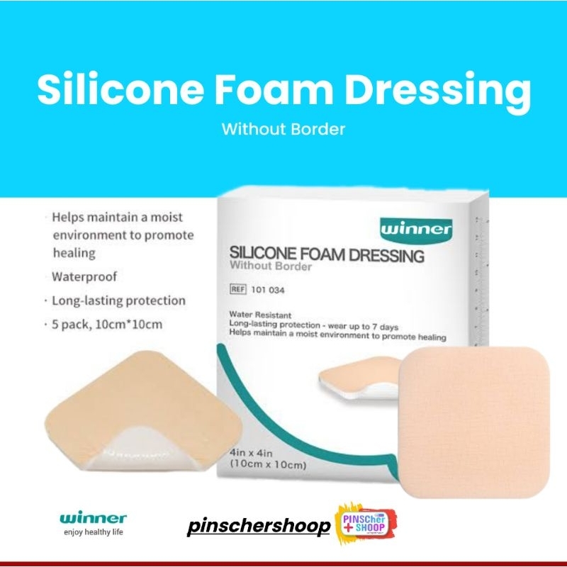 Jual Winner Silicone Foam Dressing 10 x 10 Cm Without Border - Pcs ...