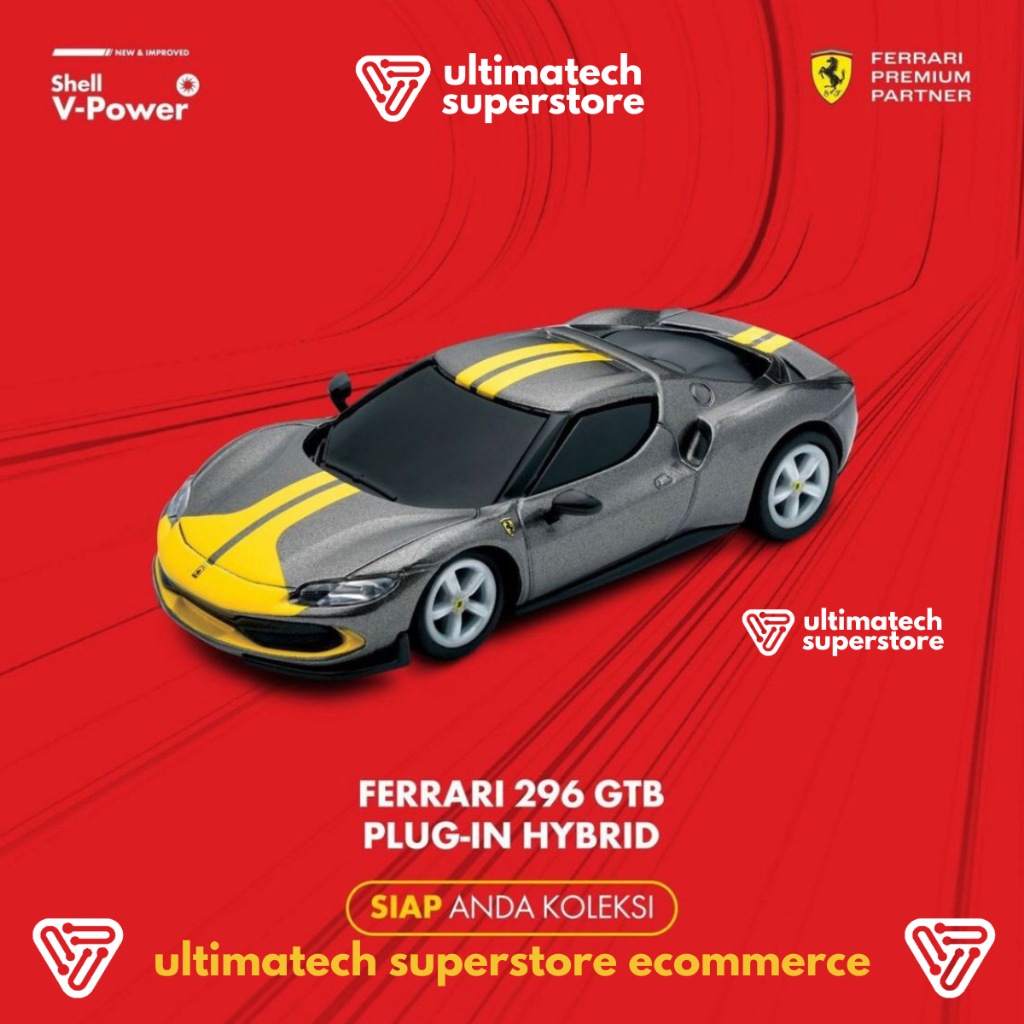 Jual Shell Ferrari New Era Ferrari 296 GTB Plug in Hybrid 1:41 Diecast ...