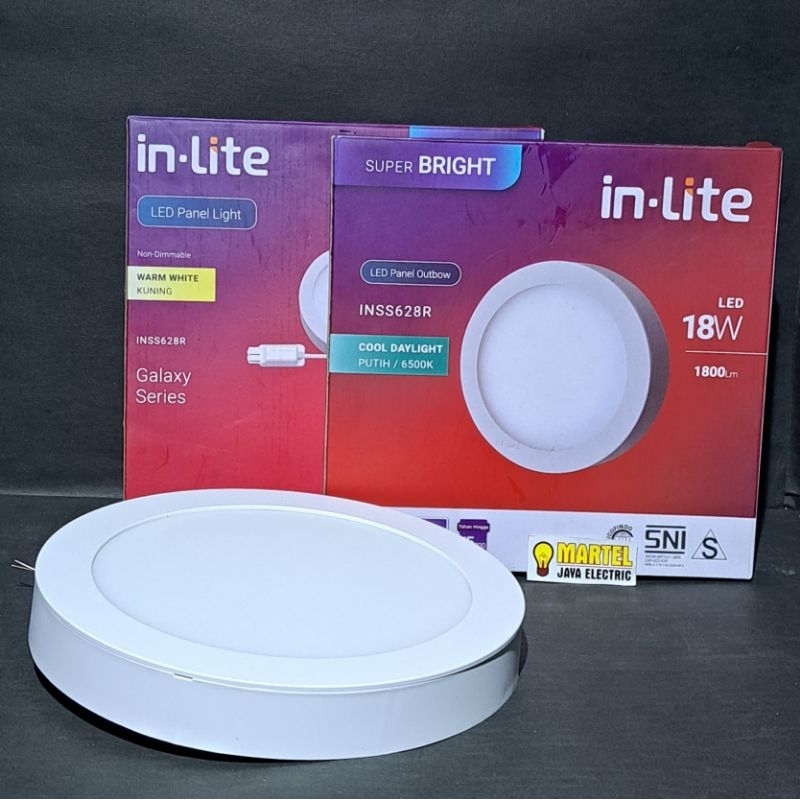 Jual LAMPU PANEL DOWNLIGHT OB LED INLITE INSS628R BULAT 18 WATT ...