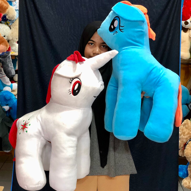 Jual Boneka Kuda Pony lucu boneka Unicorn My Little Pony Besar Jumbo ...