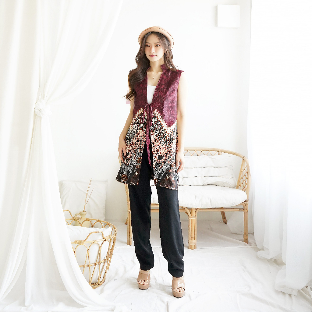Jual ESA629 TBP ROMPI BATIK//BATIK OUTER # DRESS BATIK MODERN | Shopee ...