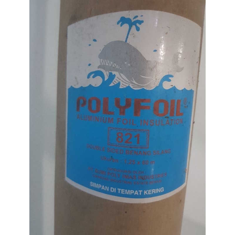 Jual Aluminium Foil Peredam Panas POLYFOIL 821 Insulation 1,25 x 60M ...