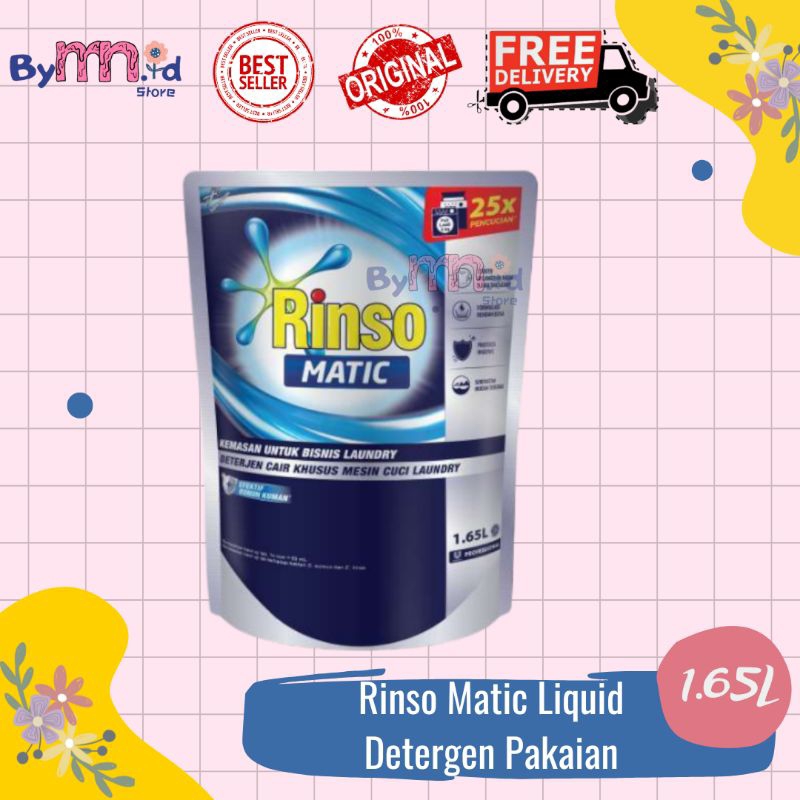 Jual RINSO MATIC DETERGENT LIQUID 1.65 LITER / RINSO DETERGEN CAIR 1 ...