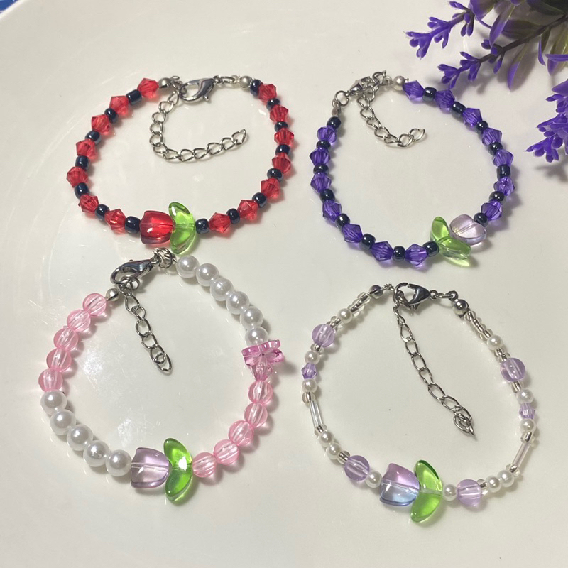 Jual Gelang manik manik tulip | gelang manik aesthetic | gelang manik korea | Shopee Indonesia