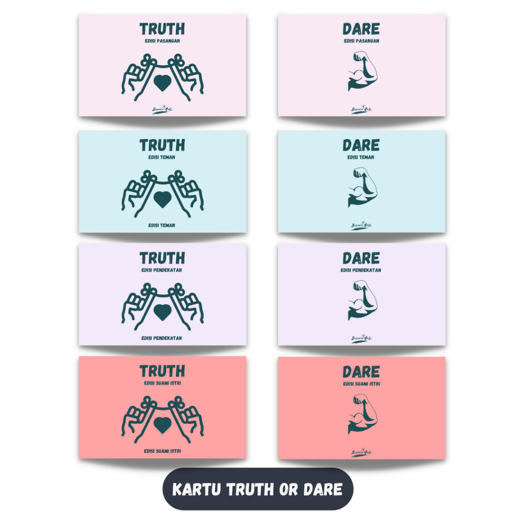 Jual Bicara Hati - Kartu Permainan Truth or Dare - Kartu Truth or Dare - Kartu Pertanyaan ...