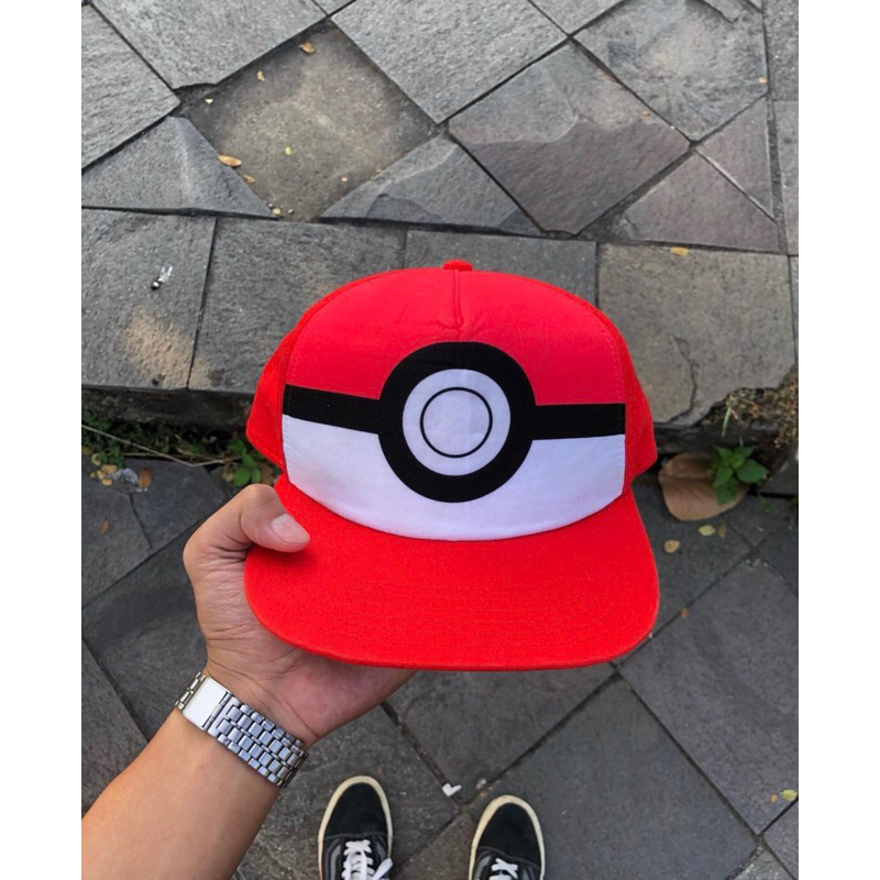 Jual TOPI SNAPBACK POKEMON POKEBALL ORIGINAL | Shopee Indonesia