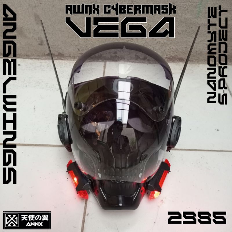 Jual MASKER TOPENG HELM ROBOT HALLOWEEN TECHWEAR CYBERPUNK CYBERMASK ...