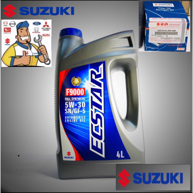 Jual oli suzuki ecstar 5w 30 4L SGO F9000 4Liter (gratis filter oli ...