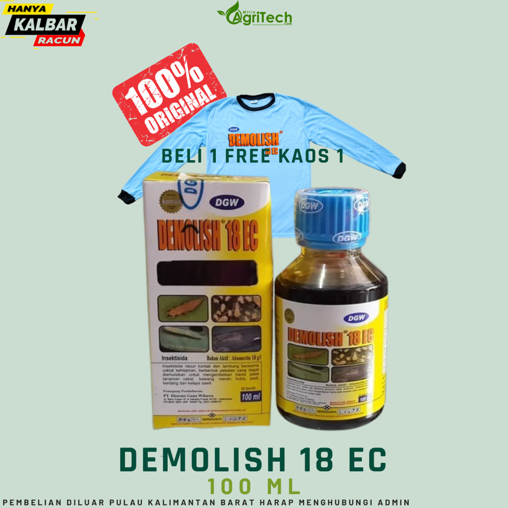 Jual DEMOLISH 18 EC 100 ML INSEKTISIDA ABAMEKTIN DGW FREE KAOS | Shopee ...