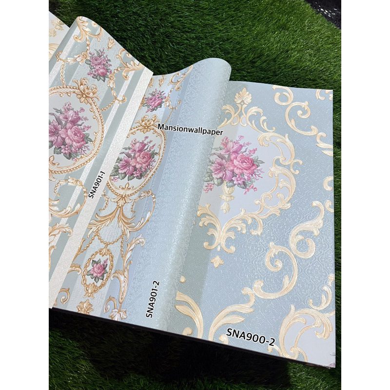 Jual Wallpaper Dinding Bunga Klasik Modern Multi Warna Mewah Shabby ...