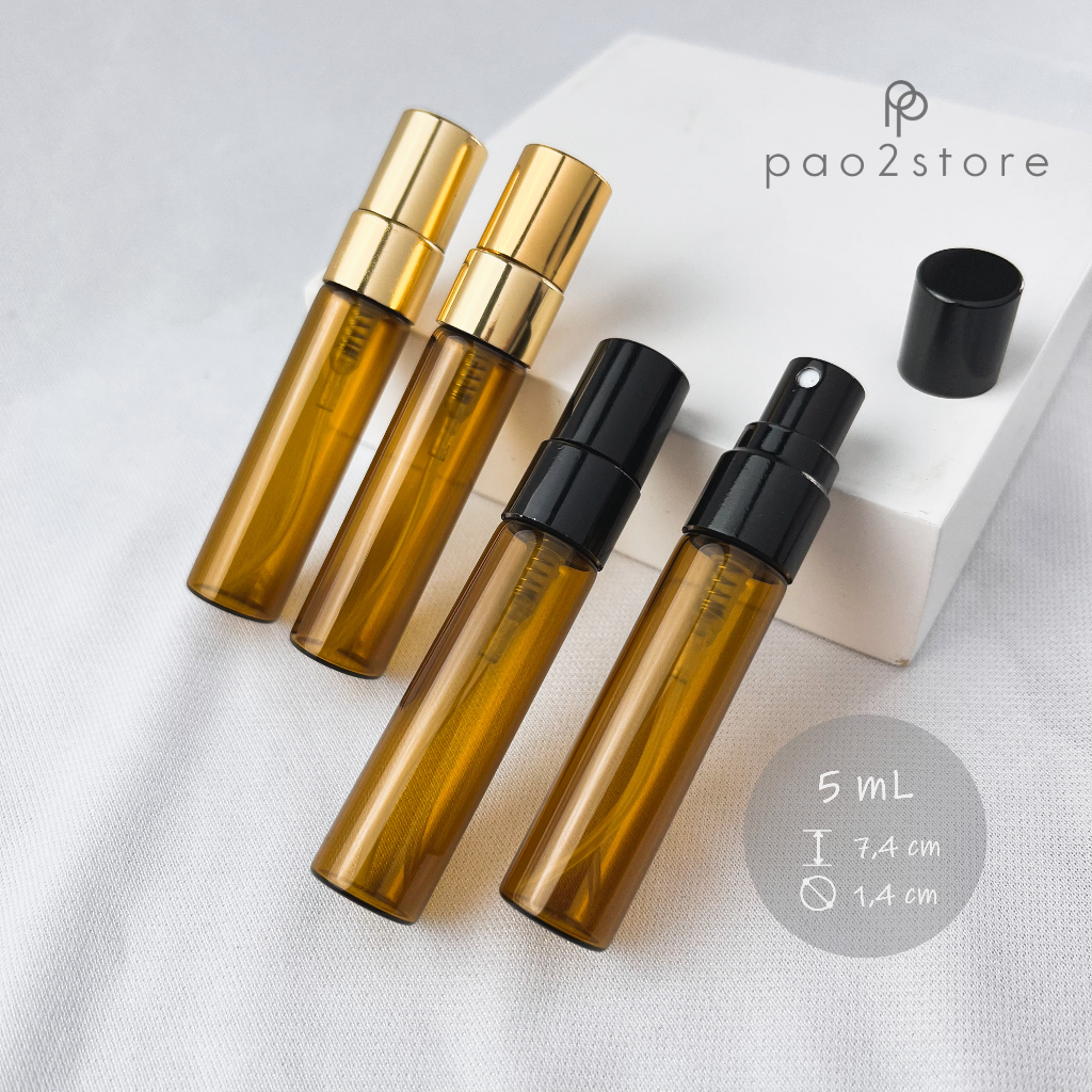 Jual Botol Spray 5ml Kaca AMBER / Coklat - Tutup Besi Aluminium - Botol ...