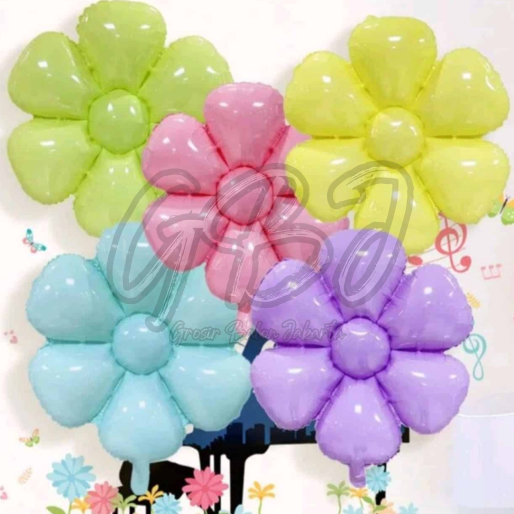 Jual Balon Foil SEDANG Bunga Daisy Pastel / Balon Bunga Matahari Pastel ...