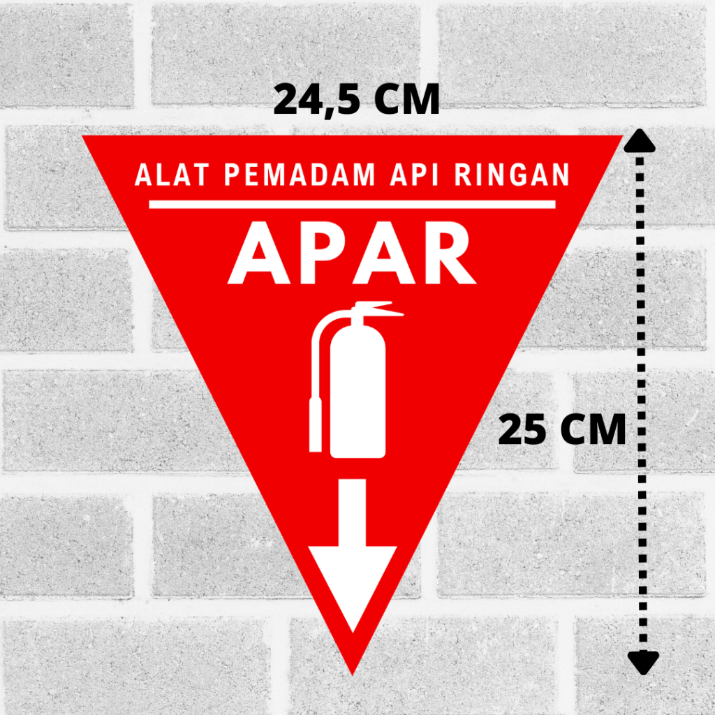 Jual SEGITIGA APAR STIKER VINYL LAMINASI GLOSSY | Shopee Indonesia