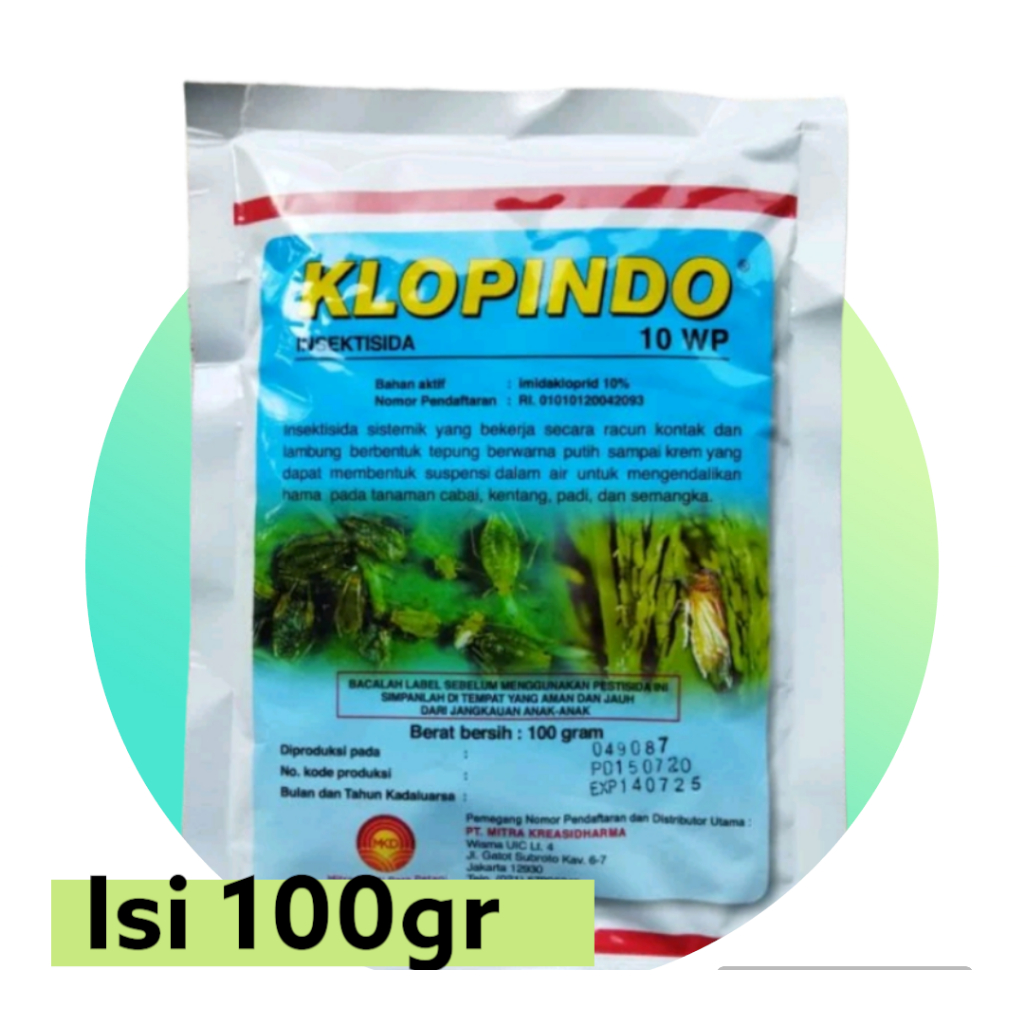 Jual Insektisida Klopindo 10WP 100gr Imidakloprid Obat Pengendali Hama Thrips Walang Sangit ...