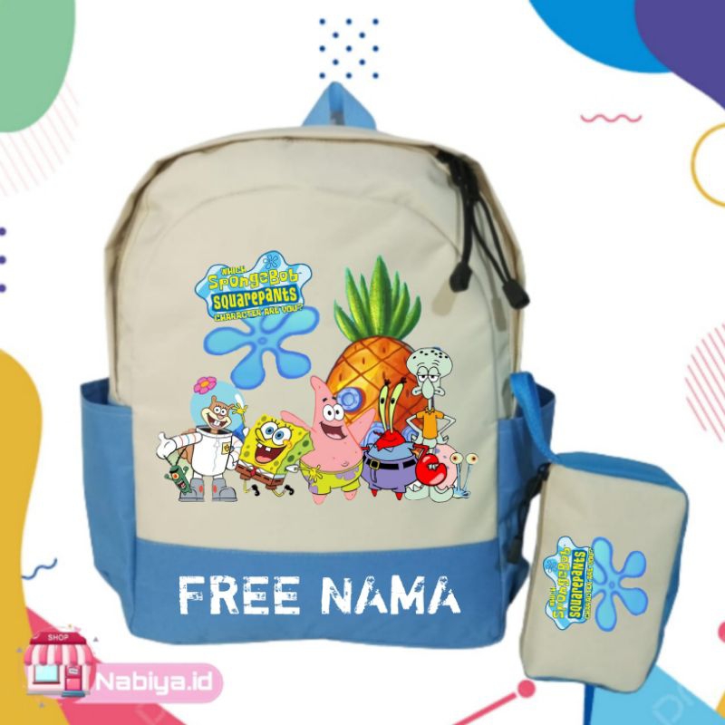Jual TAS RANSEL ANAK BACKPACK ANAK SEKOLAH GAMBAR SPONGEBOB AND FRIENDS ...