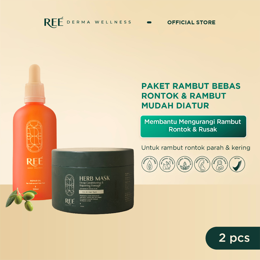 Jual Ree Derma Wellness - Bundle Special Price - Hair Oil Repair 100ML ...