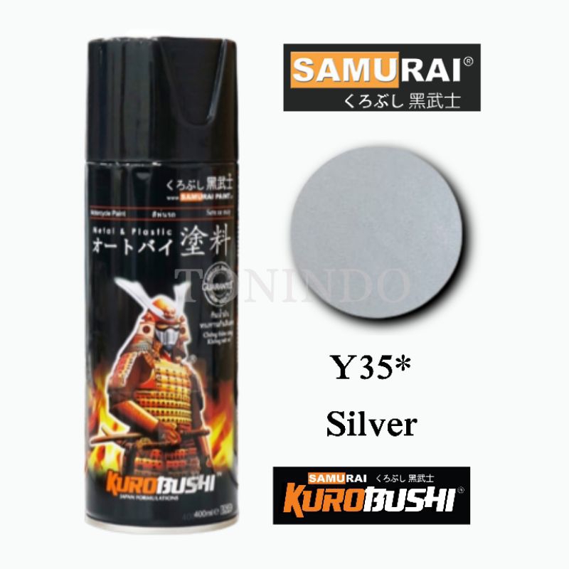 Jual Samurai Paint Y35* Silver Cat Semprot/Pilox Warna Yamaha 400 ml ...