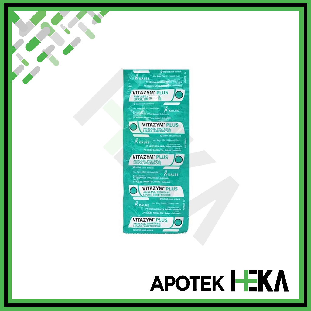 Jual Vitazym Plus Strip isi 10 Tablet - Enzim Pencernaan | Shopee Indonesia