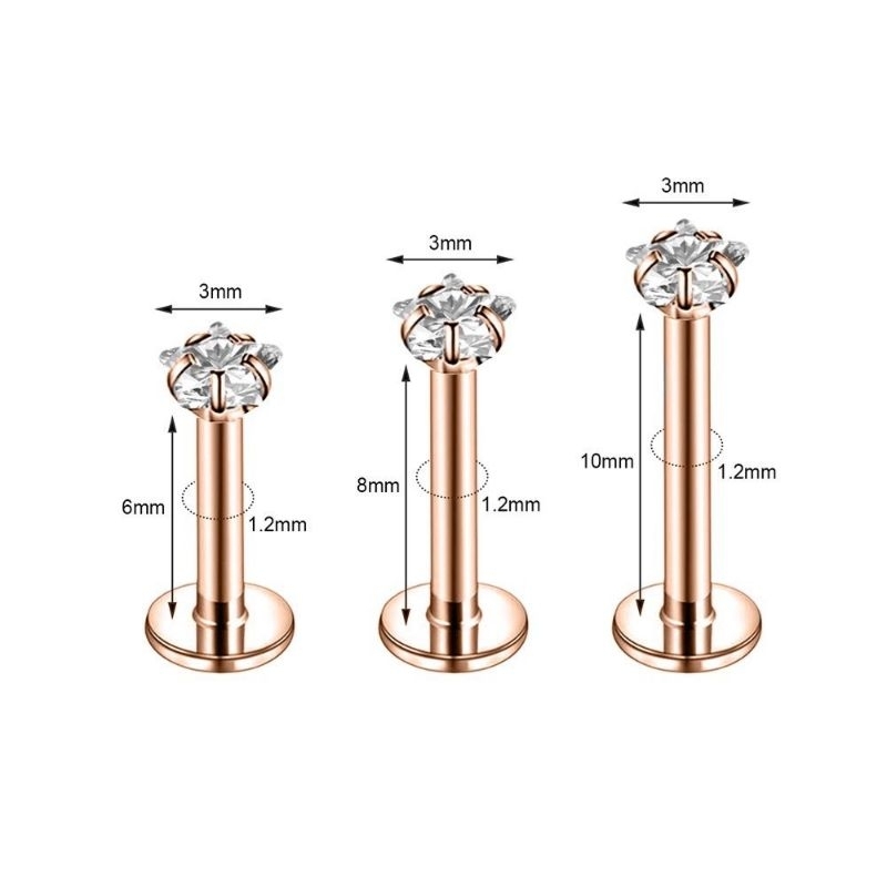 Jual Anting 1piece Piercing Plug In No Screw Labret Helix Tragus ...