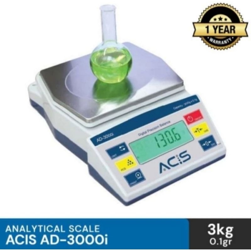Jual ACIS TIMBANGAN AD 3000i DIGITAL PRECISION BALANCES 3KG X 0,1GR TIMBANGAN ACIS AD 3000i ...