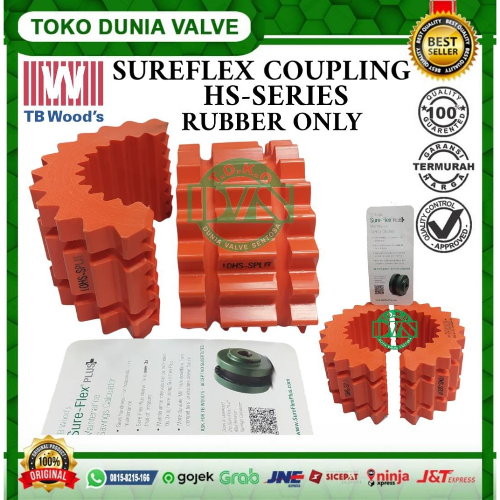 Jual TB WOODS SUREFLEX COPLING 8HS TYPE HS RUBBER ONLY - MADE IN USA ...