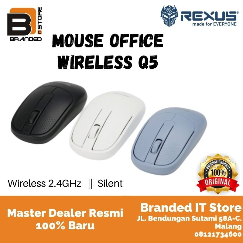 Jual REXUS Mouse Office Wireless Q5 ORIGINAL GARANSI RESMI | Shopee ...