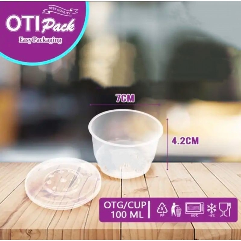 Jual Gelas Pudding OTP 100ml + Tutup / Cup pudding 100ml (isi 25 pcs ...