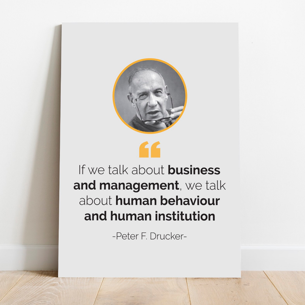 Jual Poster Peter F Drucker Business Management Human Behaviour ...