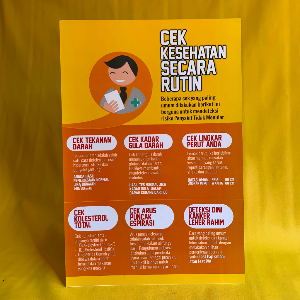 Jual Poster Kesehatan | Poster Cek Kesehatan Secara Rutin | Poster Cara ...