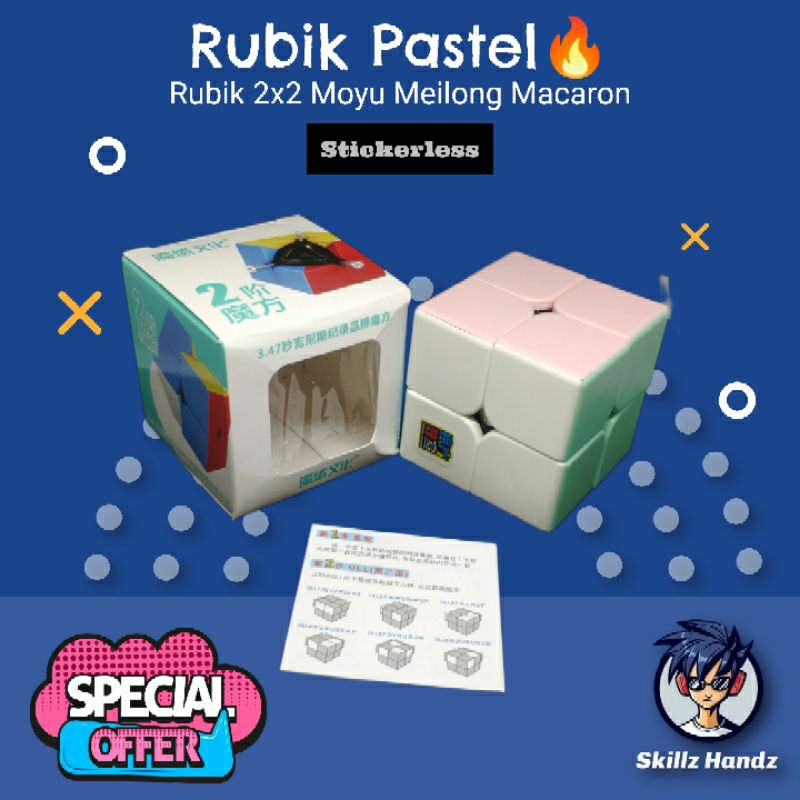 Jual Cube 2x2 Moyu Meilong Macaron Stickerless Cube pastel | Shopee ...